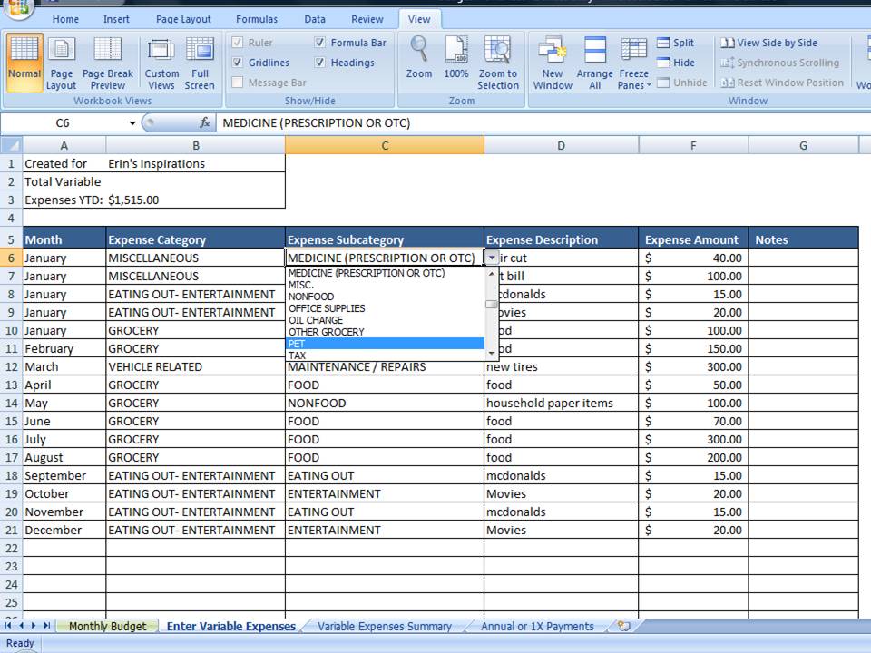 Personal Budget Finance Budget Spreadshee Personal Money Management 