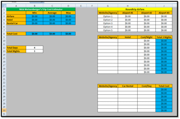 Estimating Spreadsheet Template Spreadsheet Templates For Busines 