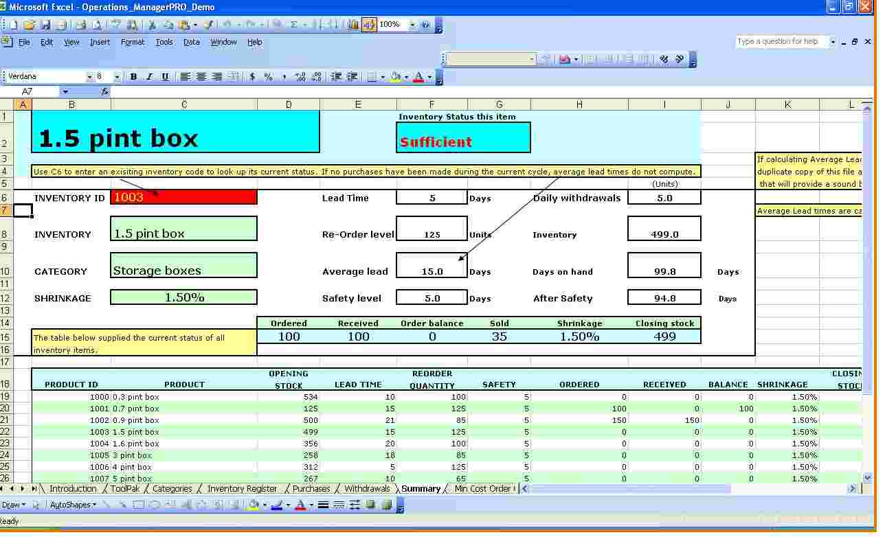 8 Office Supplies Inventory Spreadsheet Excel Spreadsheets Group 