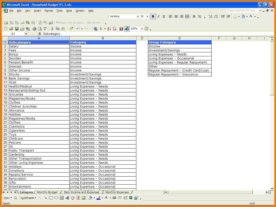 Free Monthly Budget Spreadsheet Template Excelxo