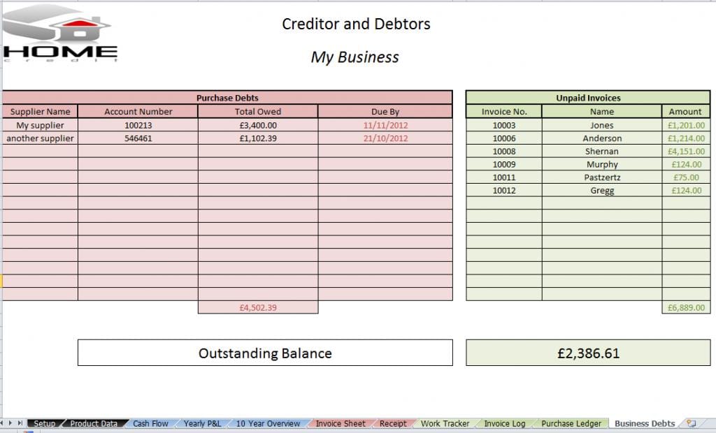 Free Simple Accounting Spreadsheet Template Excelxo