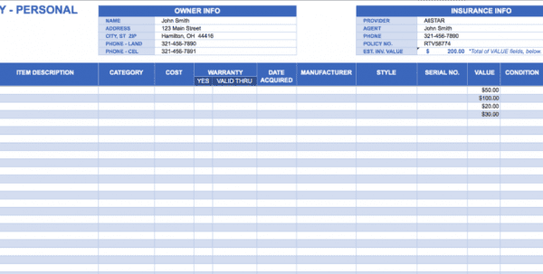 Supply Inventory Spreadsheet Template Spreadsheet Templates for ...