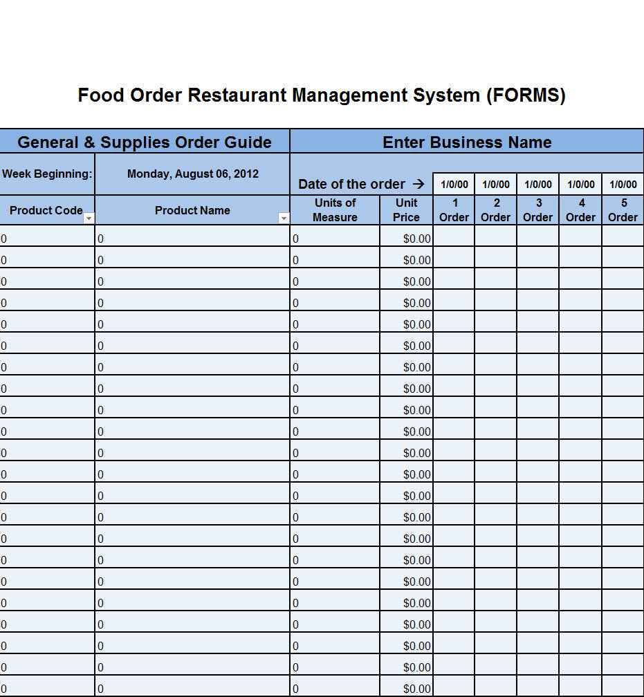 Bar Inventory Sheet Excel Templates