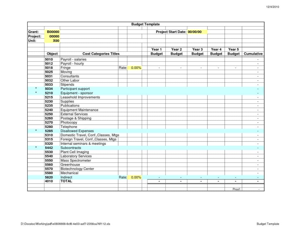 Business Budget Spreadsheet Free Download Excelxo