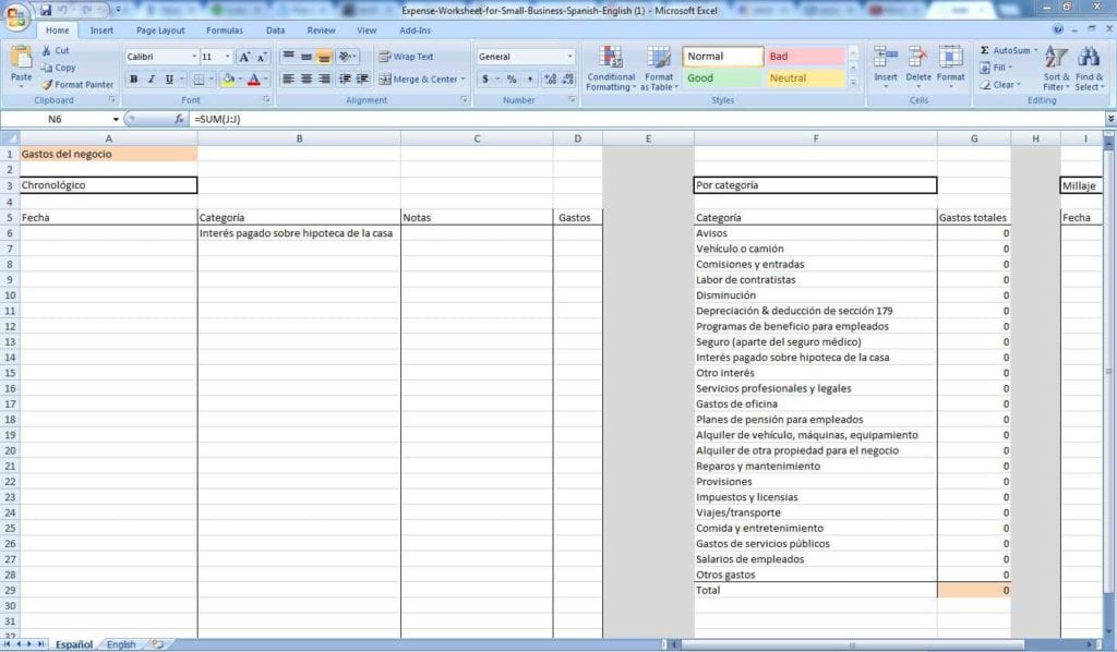 Business Expense Spreadsheet Example 2 Excelxo