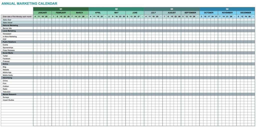 Calendar Templates Printable Excelxo