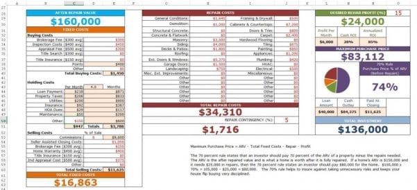 Real Estate Spreadsheet Templates —