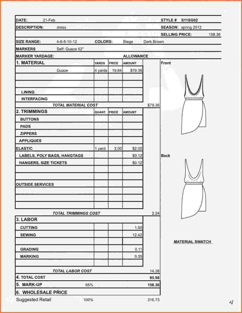  cost Estimate Spreadsheet Template 3 Excelxo