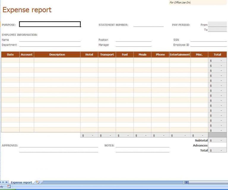 Annual Business Income And Expense Template Vleromotor