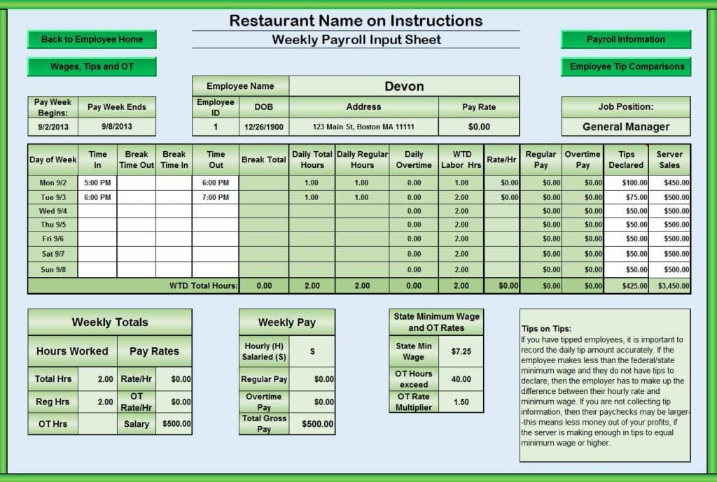 Restaurant Inventory Spreadsheet Template Excelxo