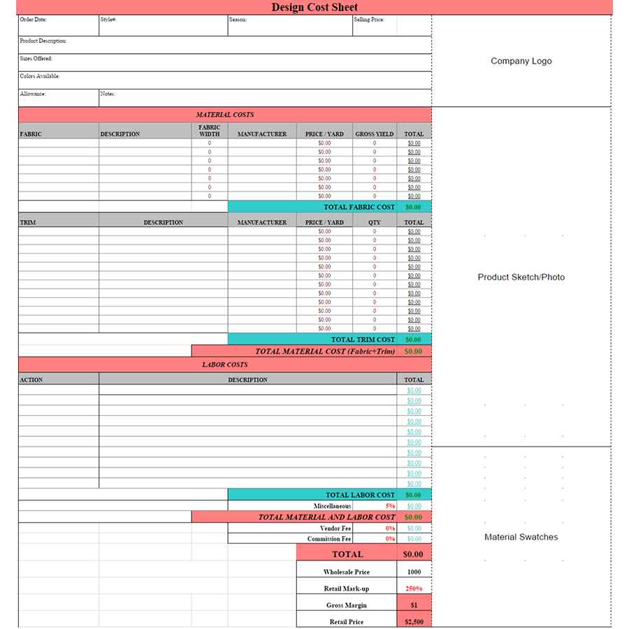 Costing Spreadsheet Template Excelxo Costing Spreadsheet Template Excelxo