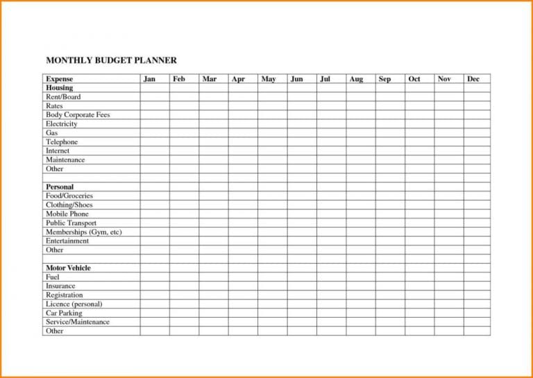 Monthly Budget Worksheet Answers Excelxo
