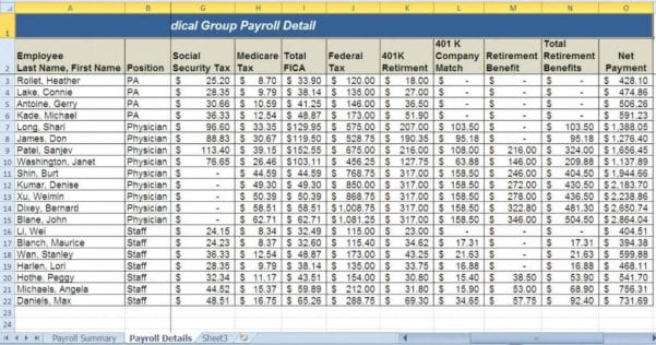 Payroll Budget Spreadsheet Excelxo