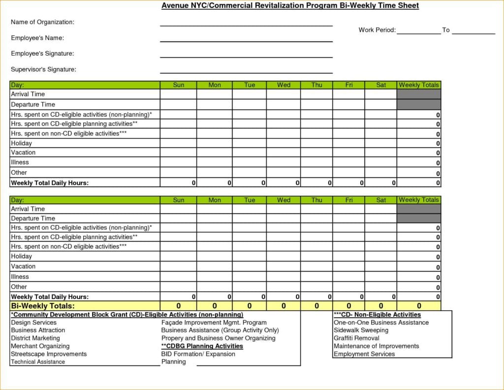 Invoice Timesheet Template Excel