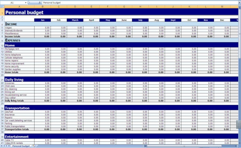 Budget Spreadsheet Google Docs 1 Excelxo