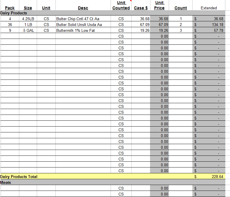 Basic Inventory Spreadsheet Template Excelxo