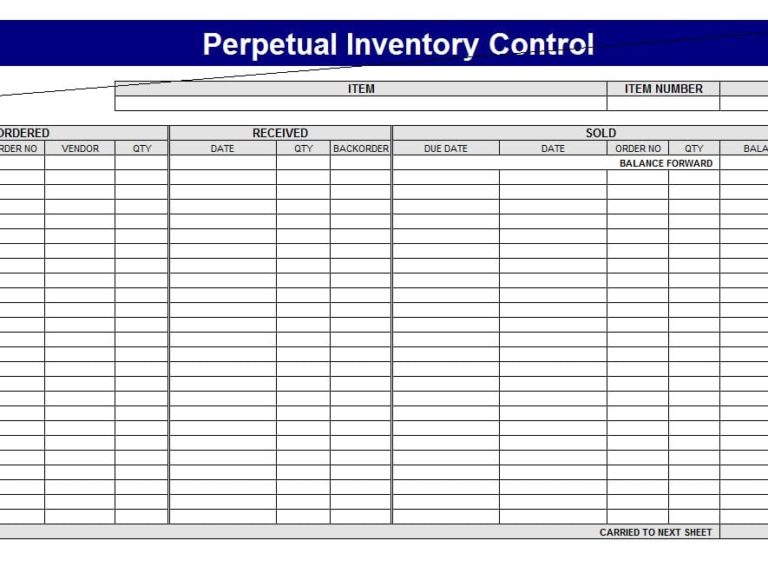 Excel Inventory Tracking —