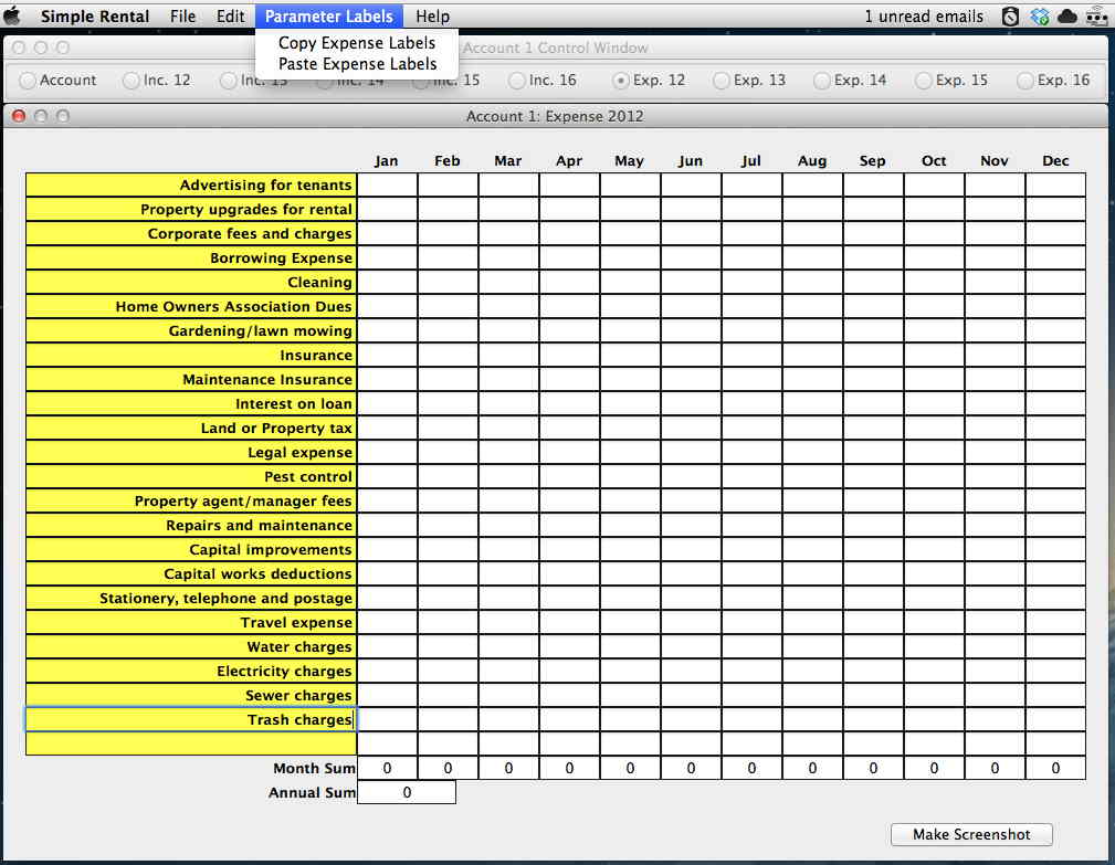 Profit And Expense Spreadsheet Excelxo