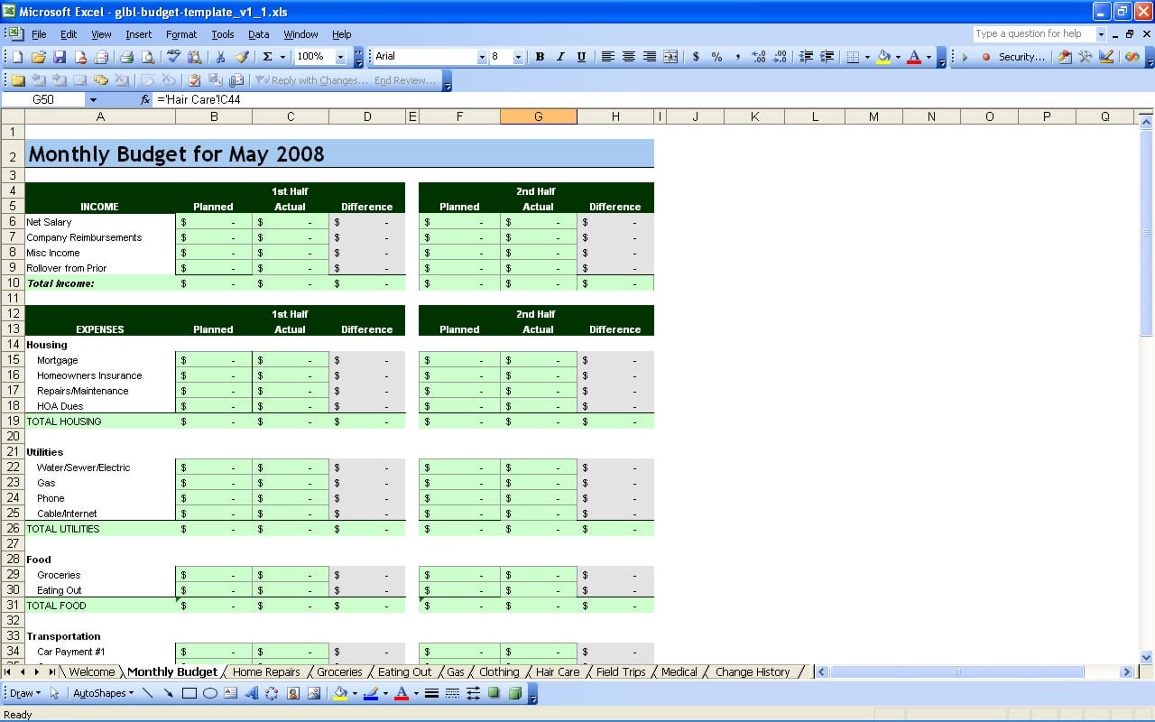 Business Budget Template Excelxo