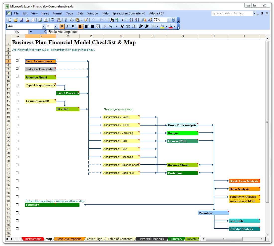 Financial Plan Template Word Excelxo
