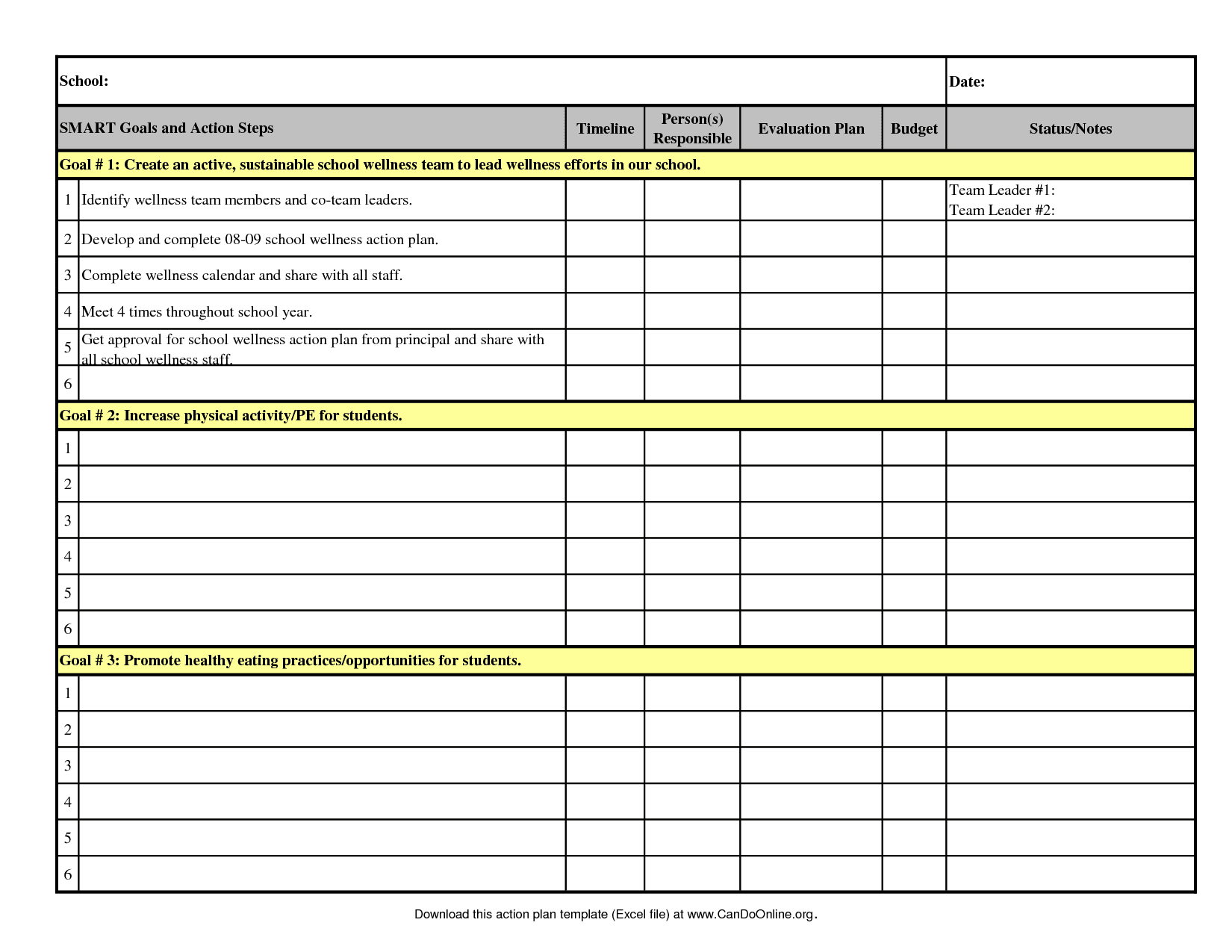 Excel Worksheet Templates