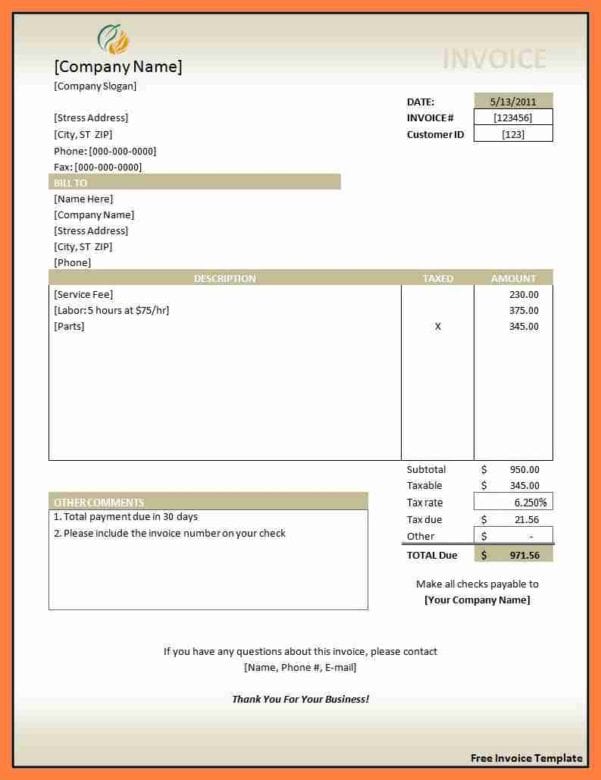 Invoice Definition Excelxo