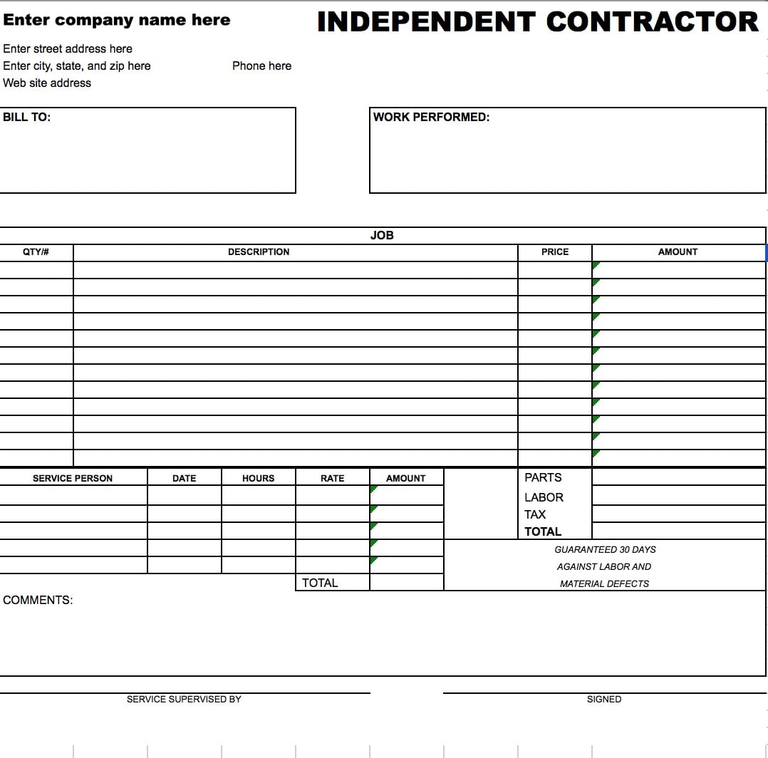 Labour Bill Format In Excel Free Download Excelxo